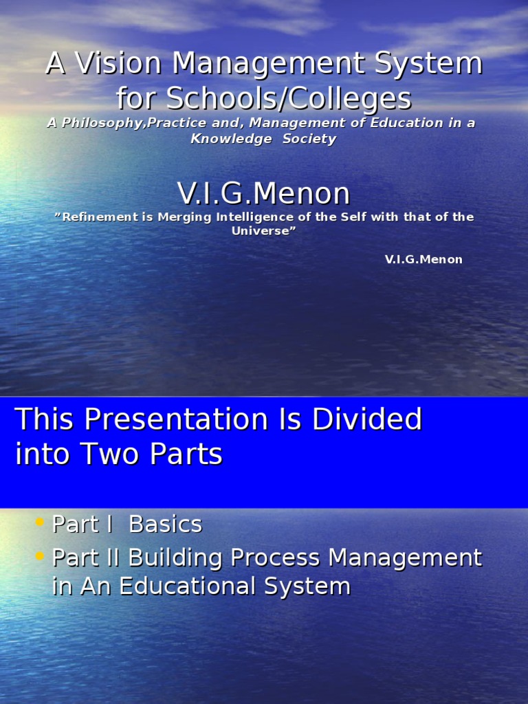 Vision Management in Education Systems | PDF | Consciousness | Intellectual