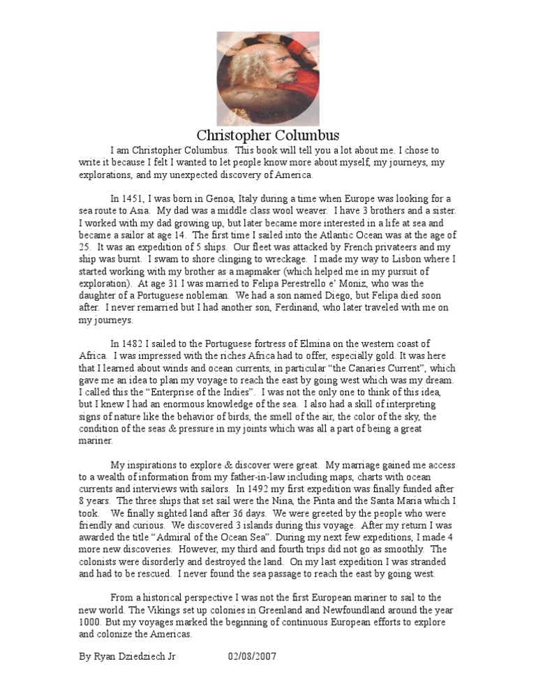 Christopher Columbus: Explorer's Journey | PDF | Christopher Columbus ...