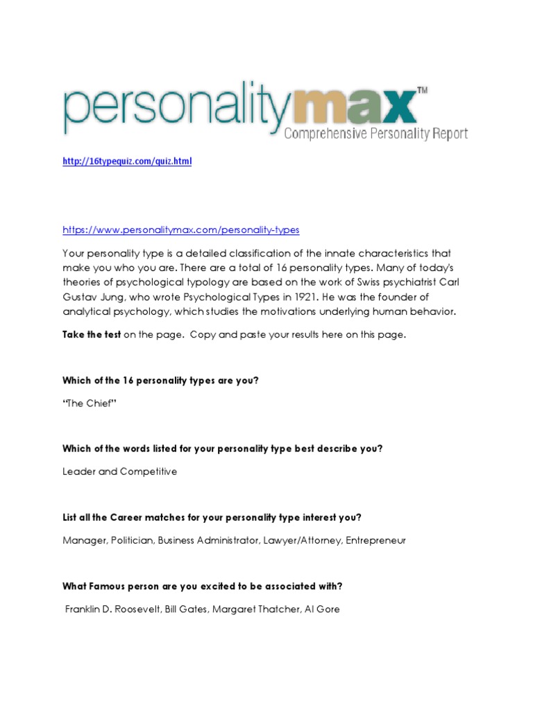 Personalitymax | PDF | Self-Improvement