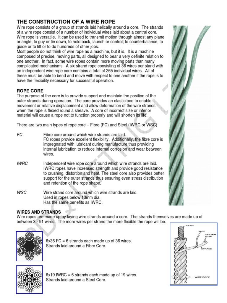 Wire Rope Construction | PDF | Wire | Rope