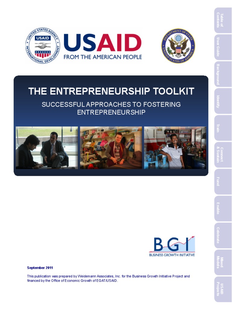 USAID Entrepreneurship Toolkit | PDF | Entrepreneurship | United States ...