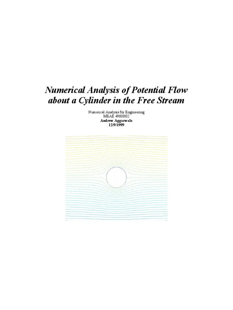 Numerical Analysis of Potential Flow About A Cylinder in The Free ...