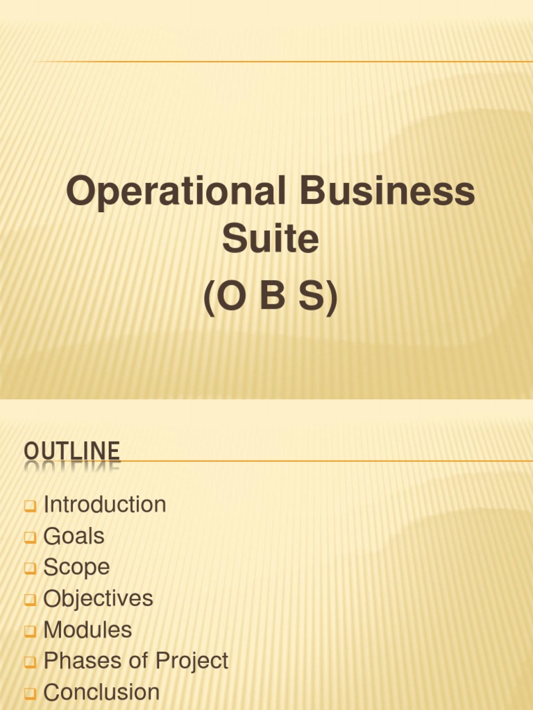 OBS Overview | PDF | Business Intelligence | Computer Network