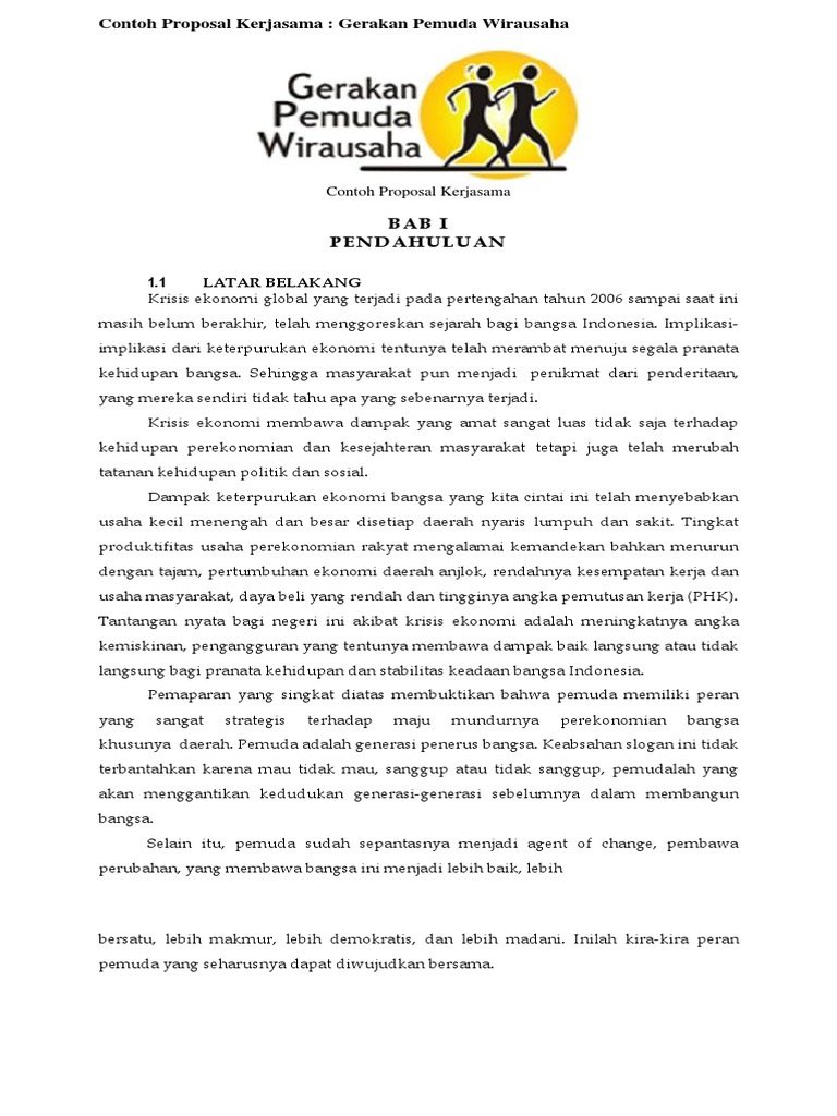 Proposal Kerjasama GPW | PDF | Ilmu Sosial