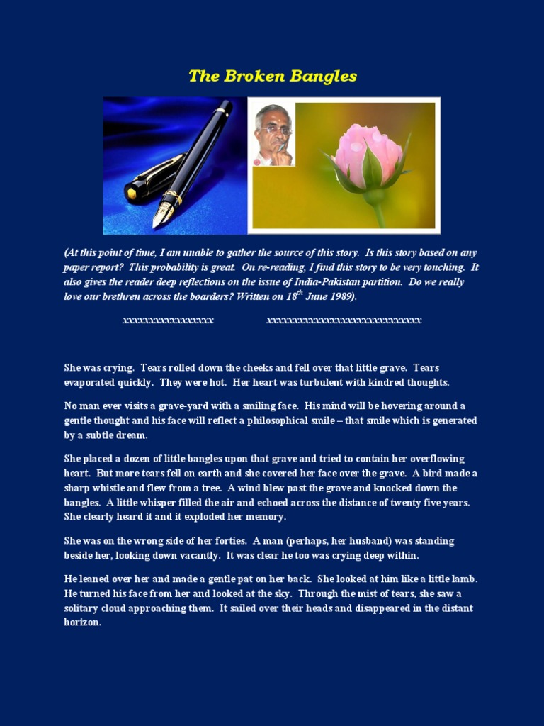 The Broken Bangles - Short Story - Subramanian A | PDF