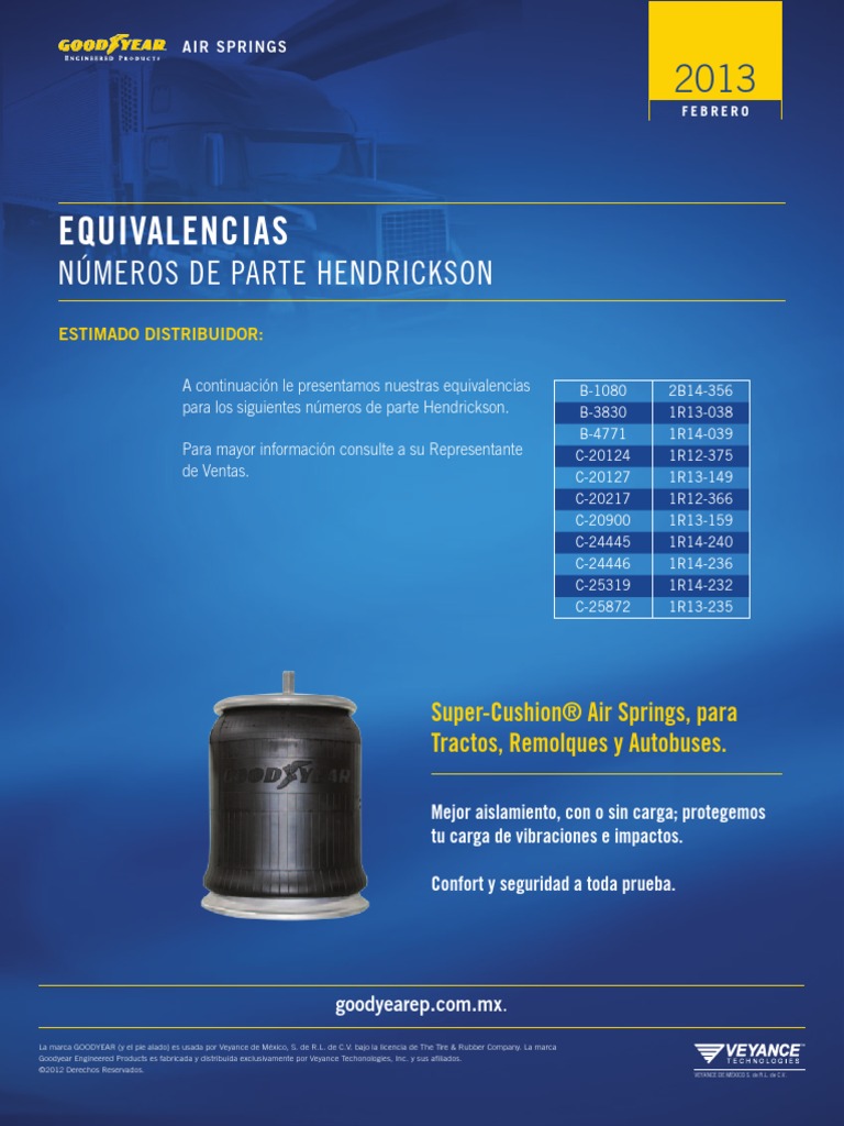 Equivalencias Bolsas de Aire Goodyear | PDF | Rueda | Tecnología de ...