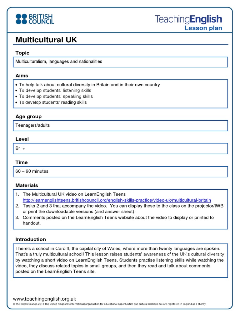 Multicultural UK | Download Free PDF | United Kingdom | Multiculturalism