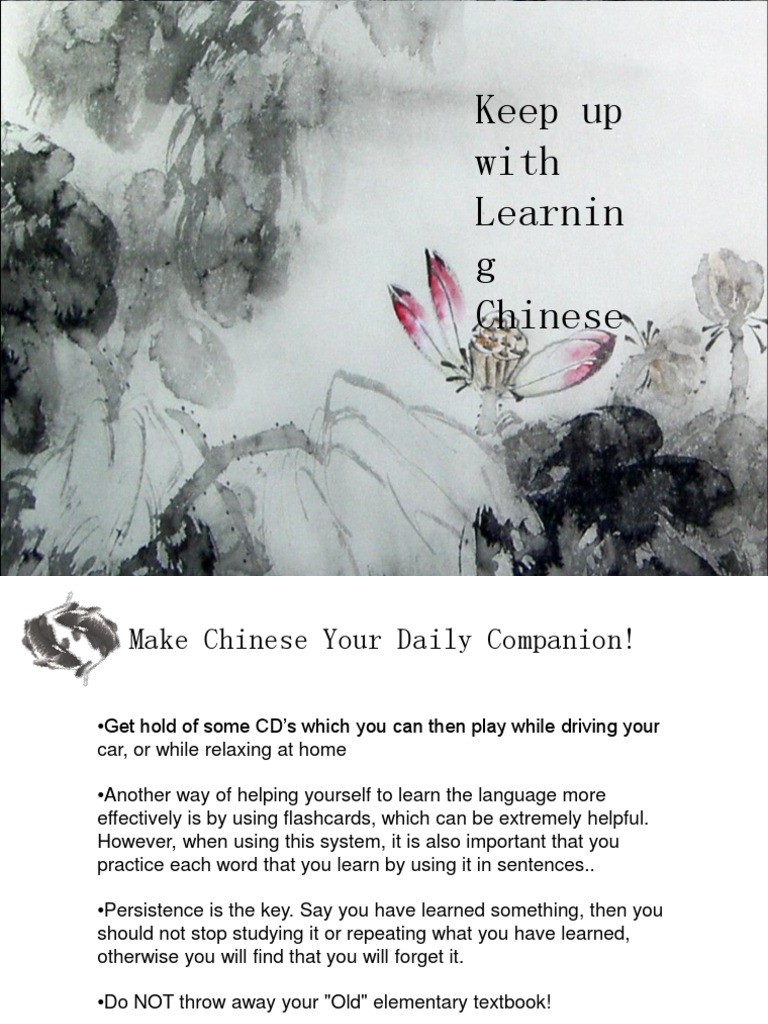 Chinese Learning Tips & Resources | PDF | Chinese Language | Vocabulary
