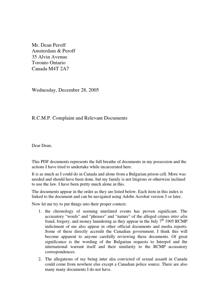 RCMP Full Document History | PDF | Lawsuit | Tort