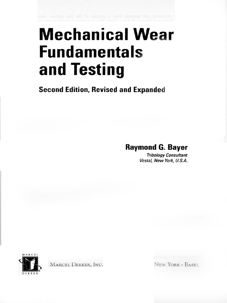 Mechanical Wear Fundamentals | PDF