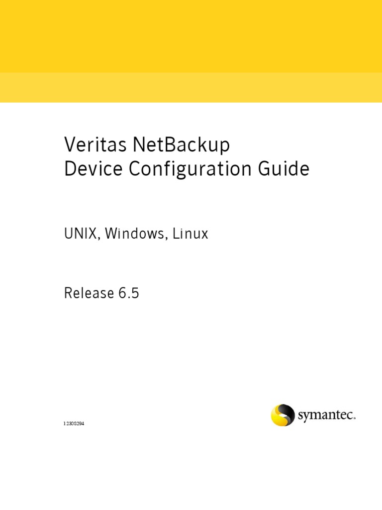 Netbackup Device Configuration Guide (Unix, Windows & Linux) 6.5 | PDF | Operating System ...