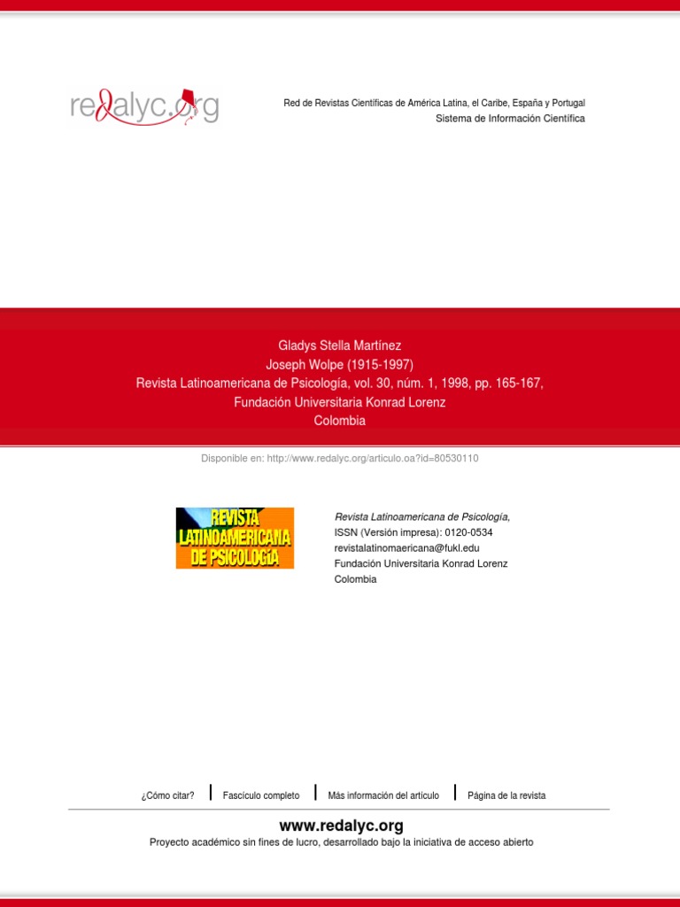 Joseph Wolpe (1915-1997): Pionero de la Terapia de la Conducta | PDF ...