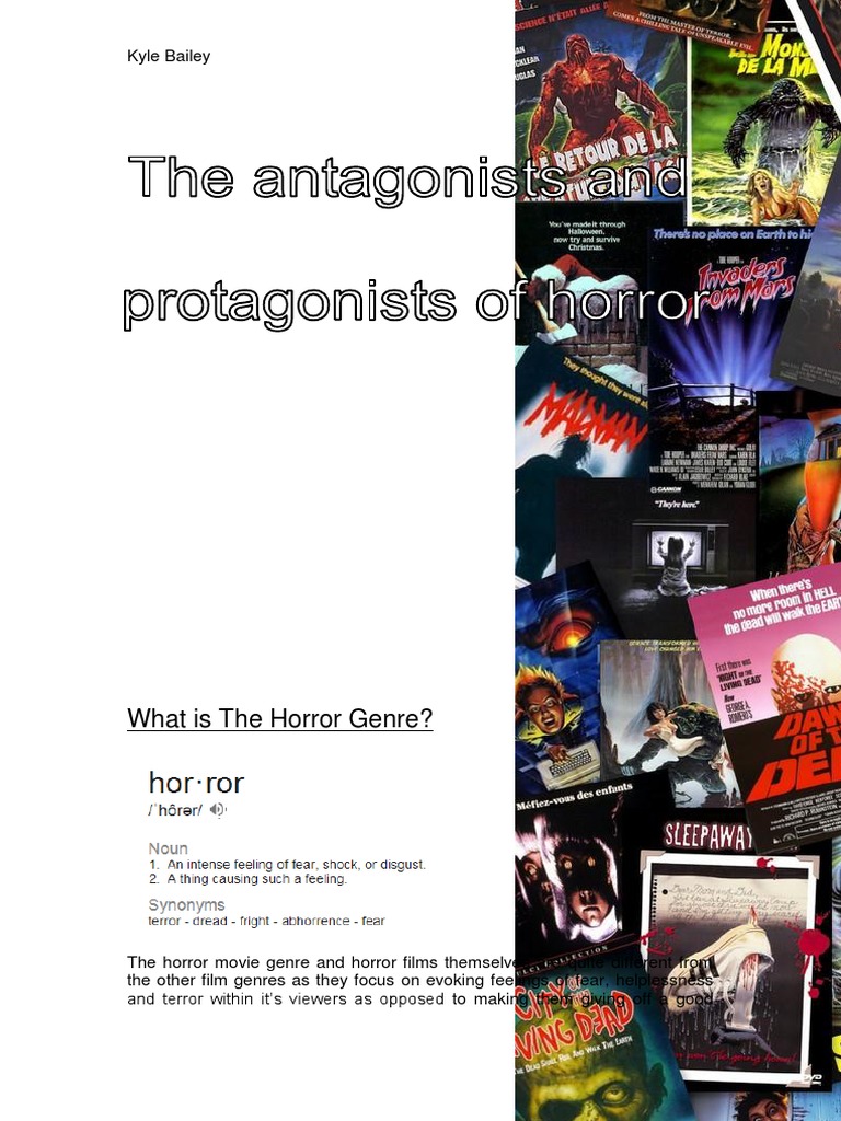 The Antagonists and Protagonists of Horror | PDF | Horror Films | Leisure