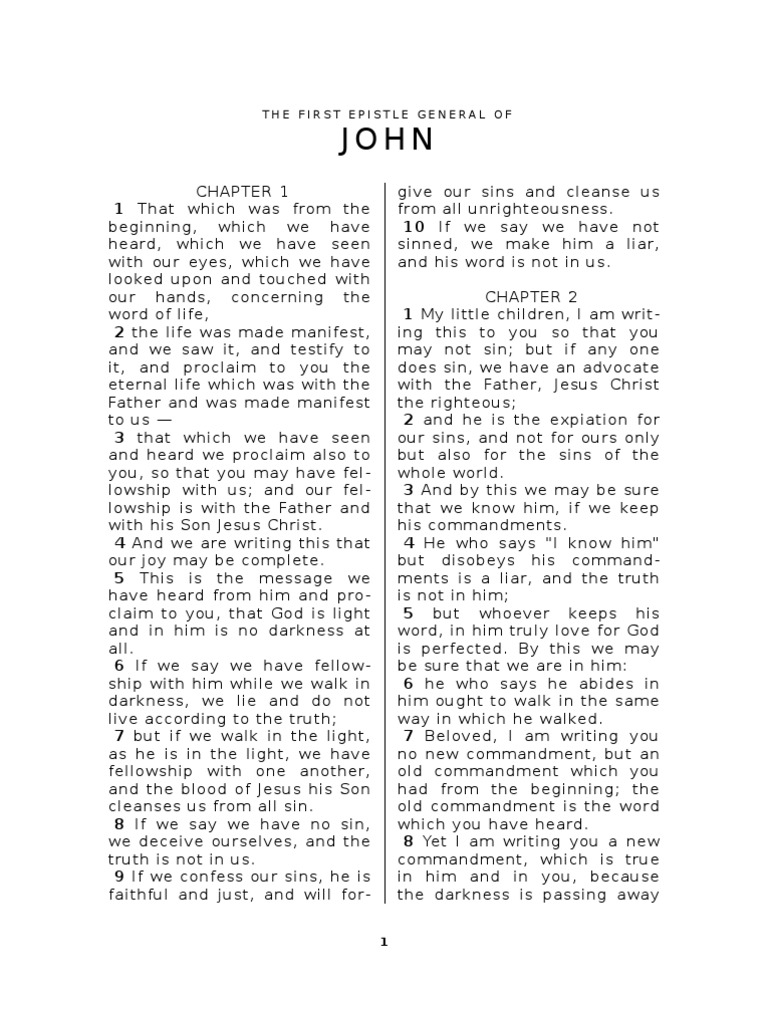 Bible 1 John | PDF | Eternal Life (Christianity) | First Epistle Of John