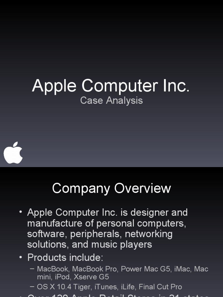 Apple Computer Inc. Case Analysis | PDF | Apple Inc. | Macintosh