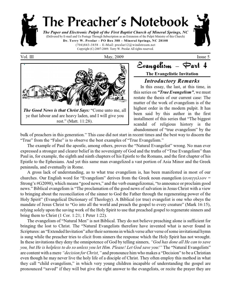 May-09-The Evangelistic Invitation | PDF | Evangelism | Salvation
