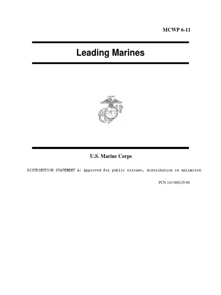 MCWP 6-11 Leading Marine | PDF | United States Marine Corps | Navies