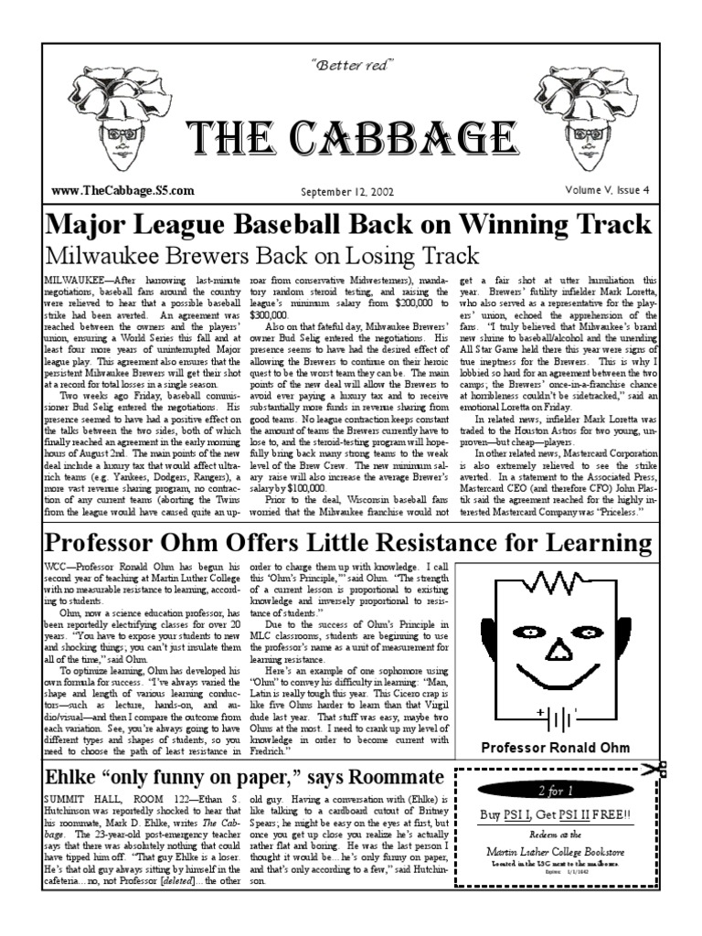 The Cabbage: Major League Baseball Back On Winning Track | PDF | Sports ...
