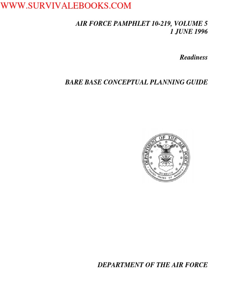 1996 US Air Force Bare Base Conceptual Planning Guide 351p | Download ...
