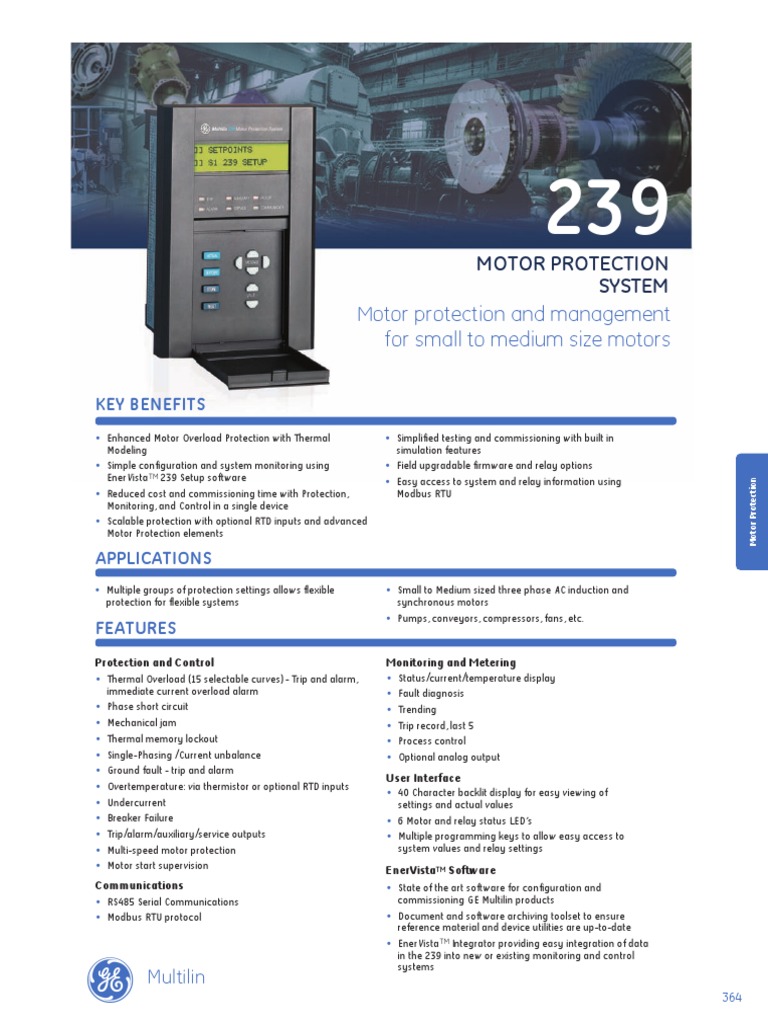239 Motor Protection Relay | PDF | Relay | Programmable Logic Controller