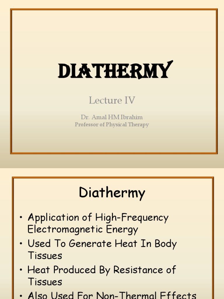 4 Diathermy SWD MWD | PDF