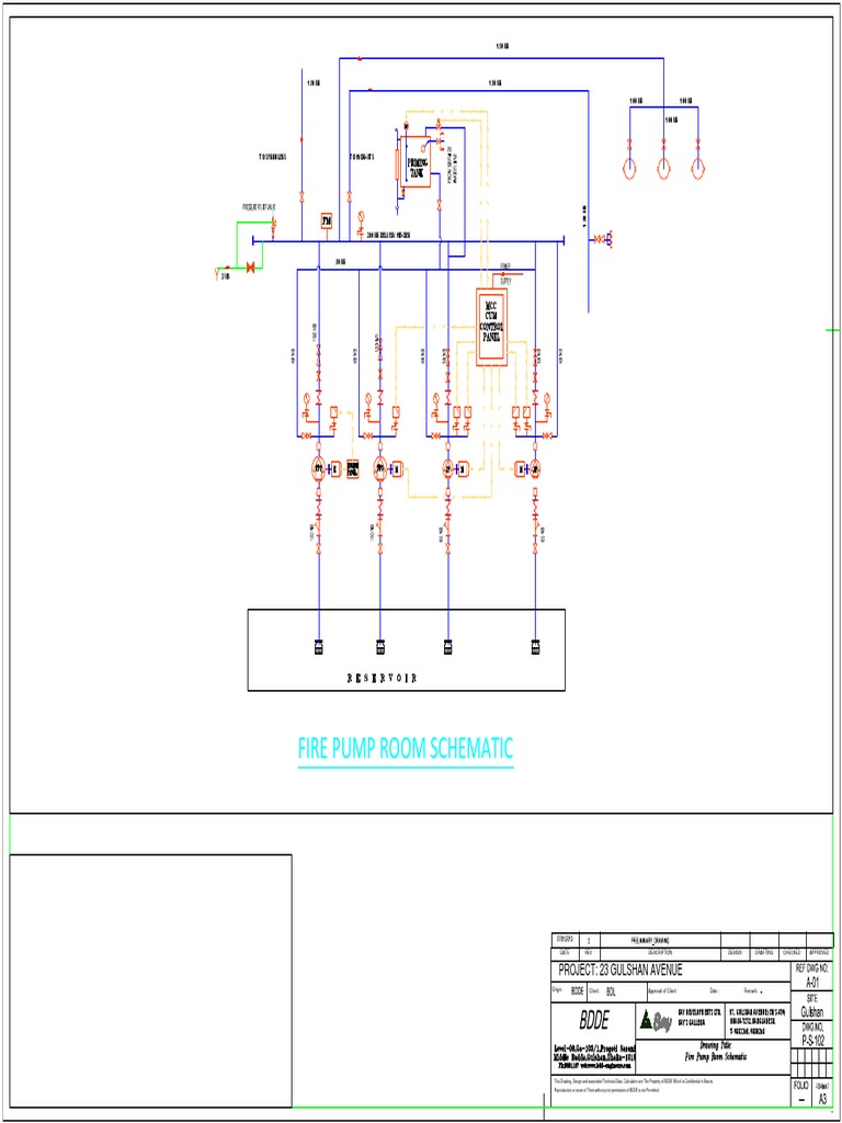 Fire Pump Room Schematic | Hydraulics | Computing