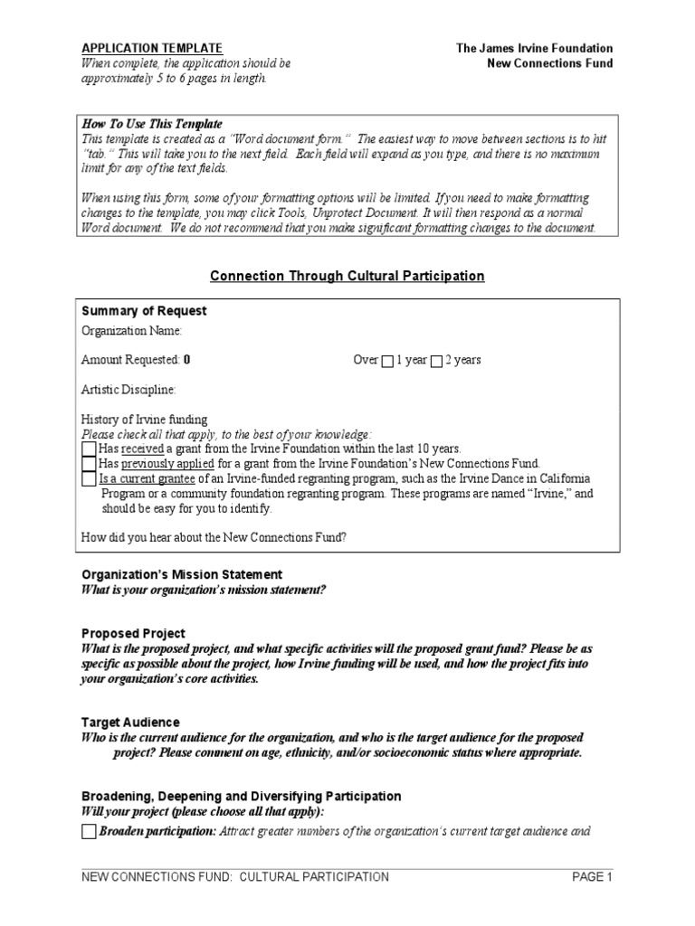 CulturalParticipation Proposal Template | PDF | Business