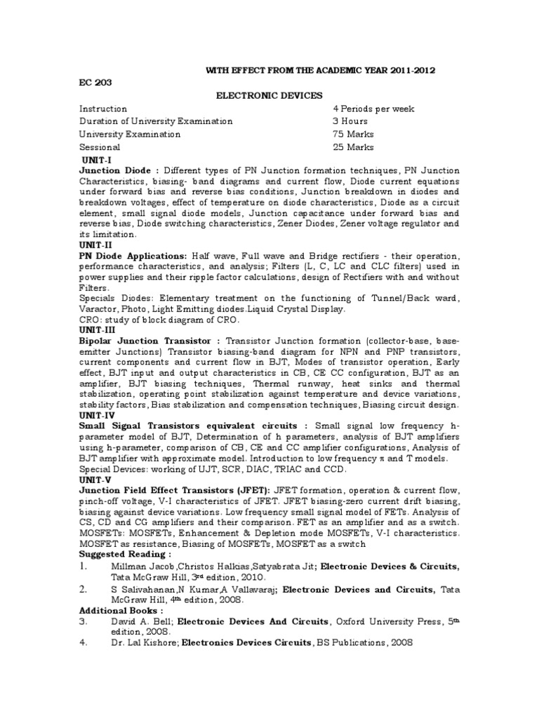 Ec 203-Electronic Devices | PDF | Computers