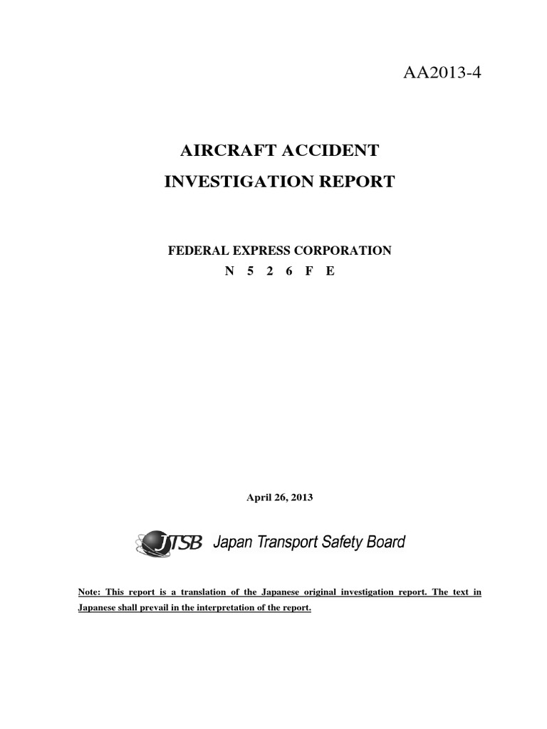 Air Crash Report | PDF | Air Traffic Control | Aviation Accidents And ...