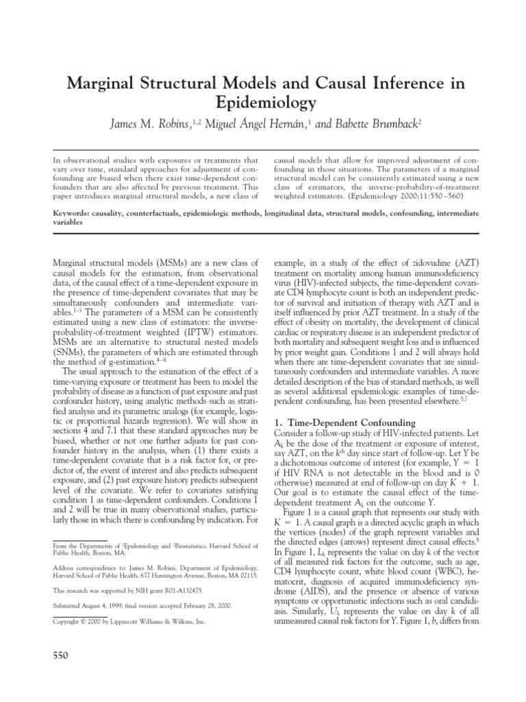 Causal Inference In Epidemiology Confounding Logistic Regression 