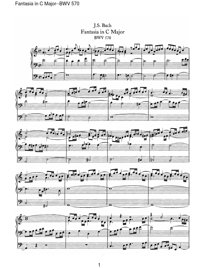 Bach-complete Scores for Organ | Musical Compositions | Elements Of Music