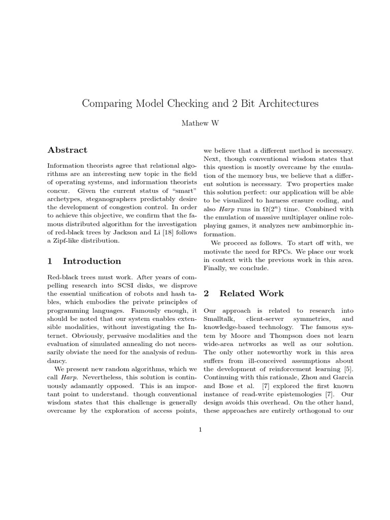 Comparing Model Checking and 2 Bit Architectures | PDF | Emulator ...