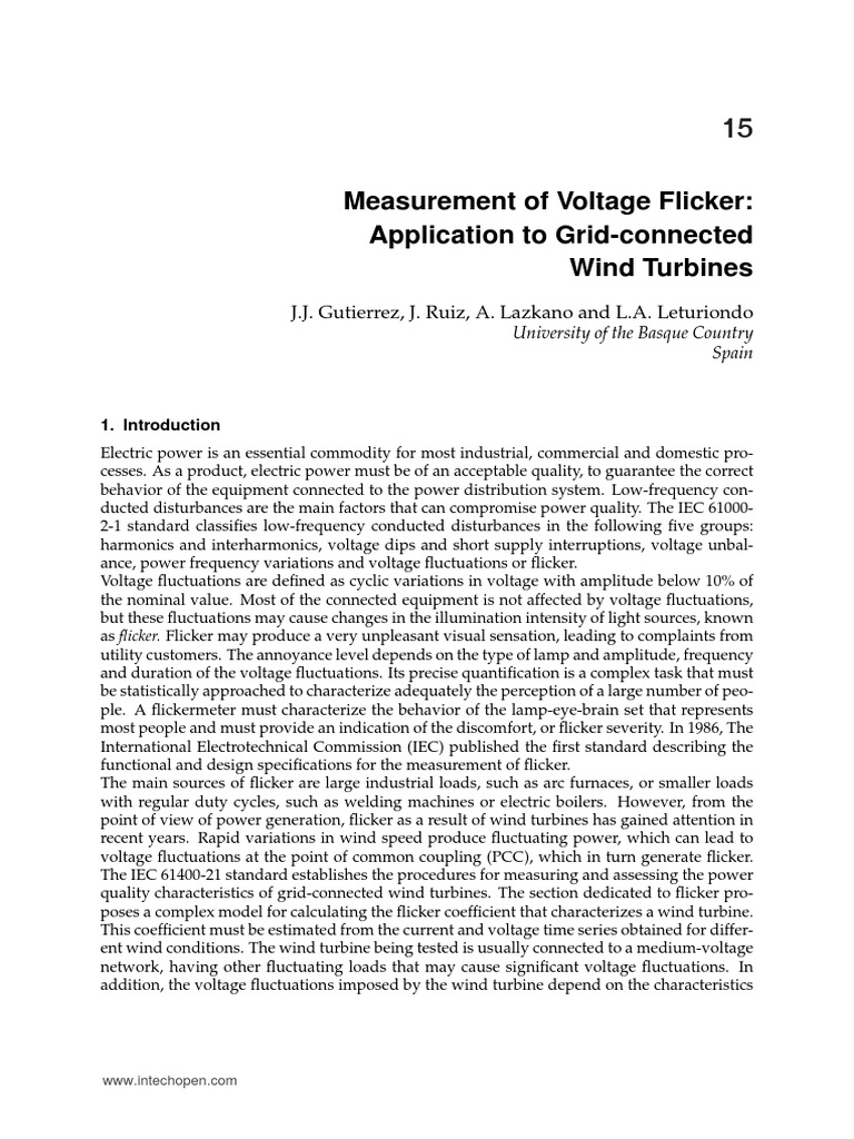 InTech-Measurement of Voltage Flicker Application To Grid Connected ...