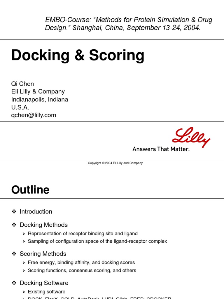 13.docking Scoring | Download Free PDF | Docking (Molecular) | Ligand ...