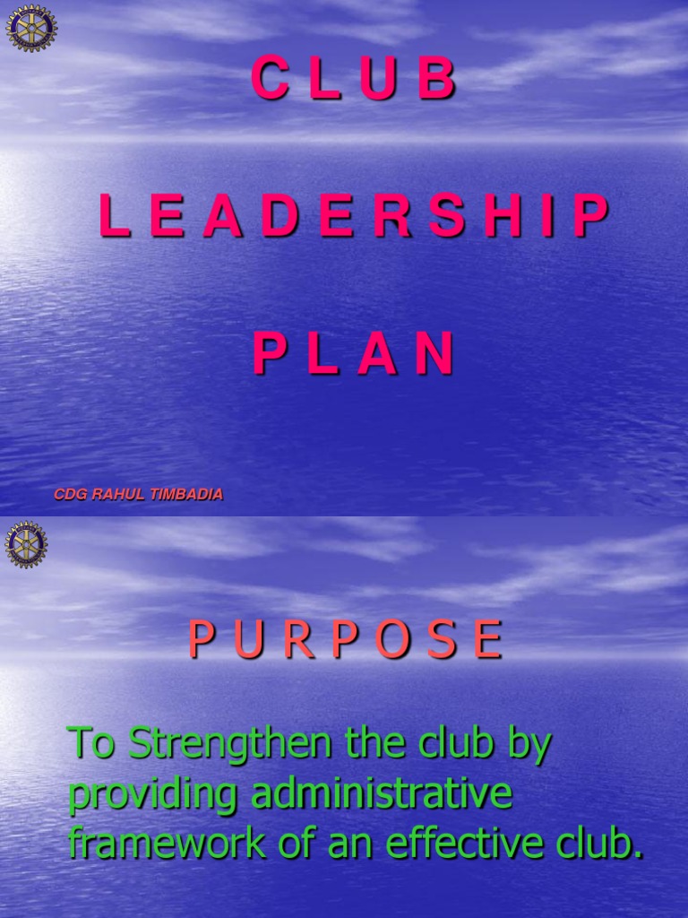 Club Leadership Plan | PDF | Succession Planning | Leadership