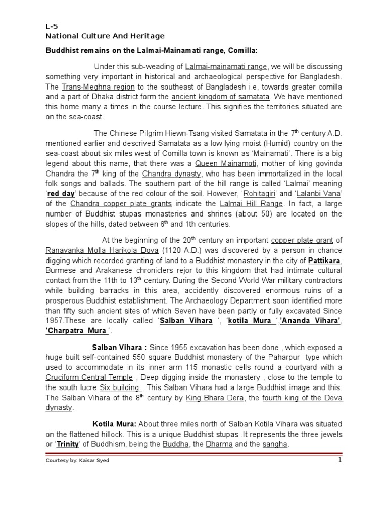 NCH L-5 (Courtesy by Kaisar) - Suraiya Islam | PDF | Religion And Belief