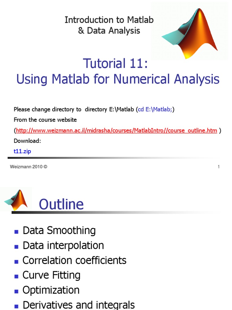 Introduction To Matlab Tutorial 11 | PDF | Mathematical Optimization ...