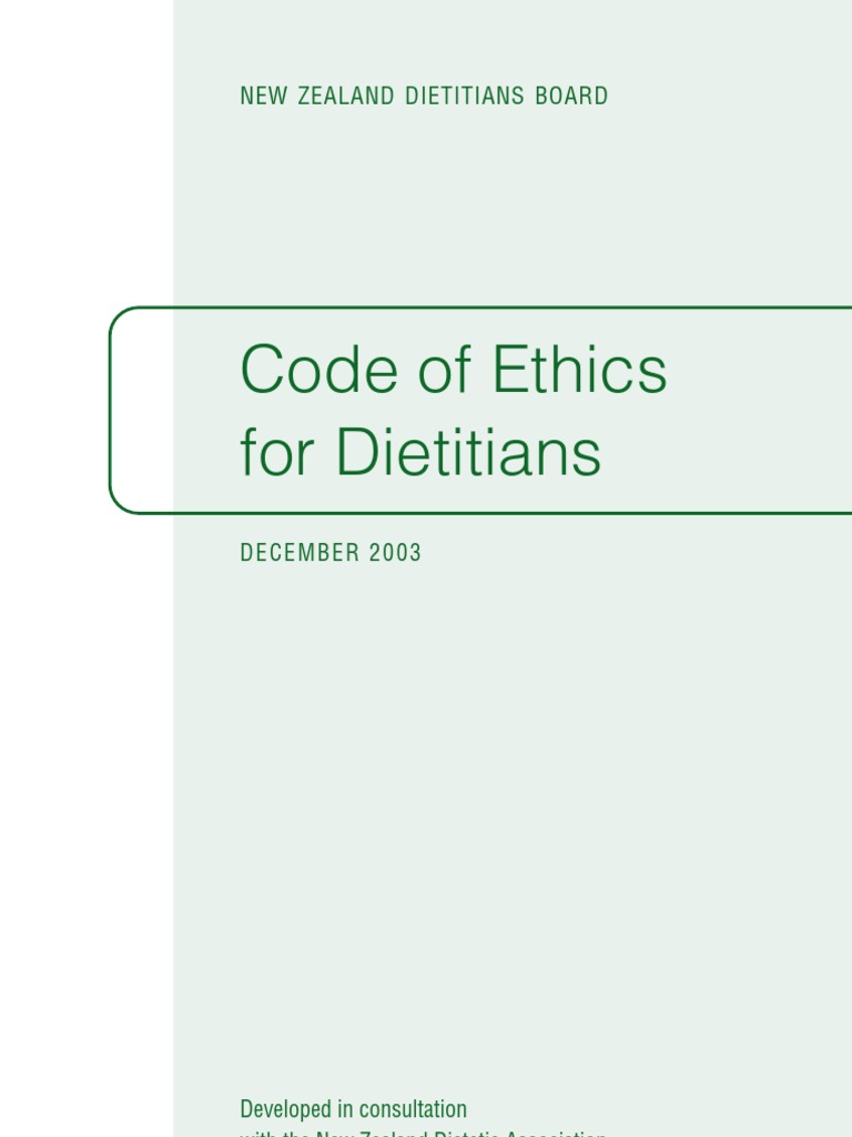 Code of Ethics For Dietitians | PDF | Dietitian | Justice