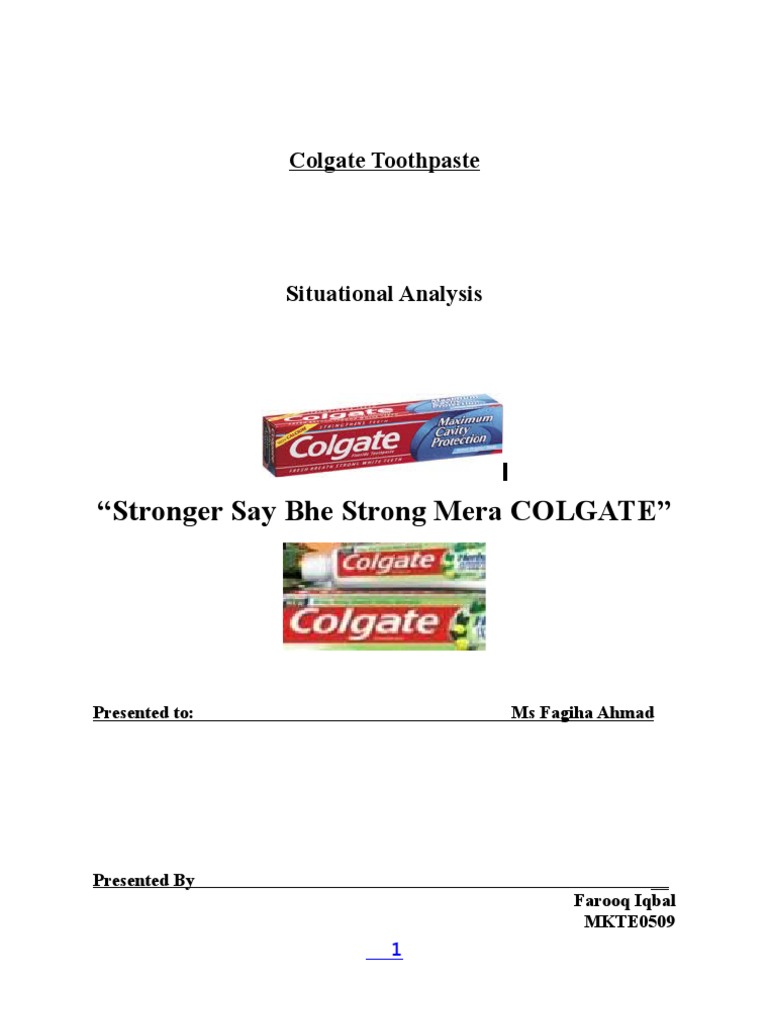 Stronger Say Bhe Strong Mera COLGATE | PDF | Retail | Marketing