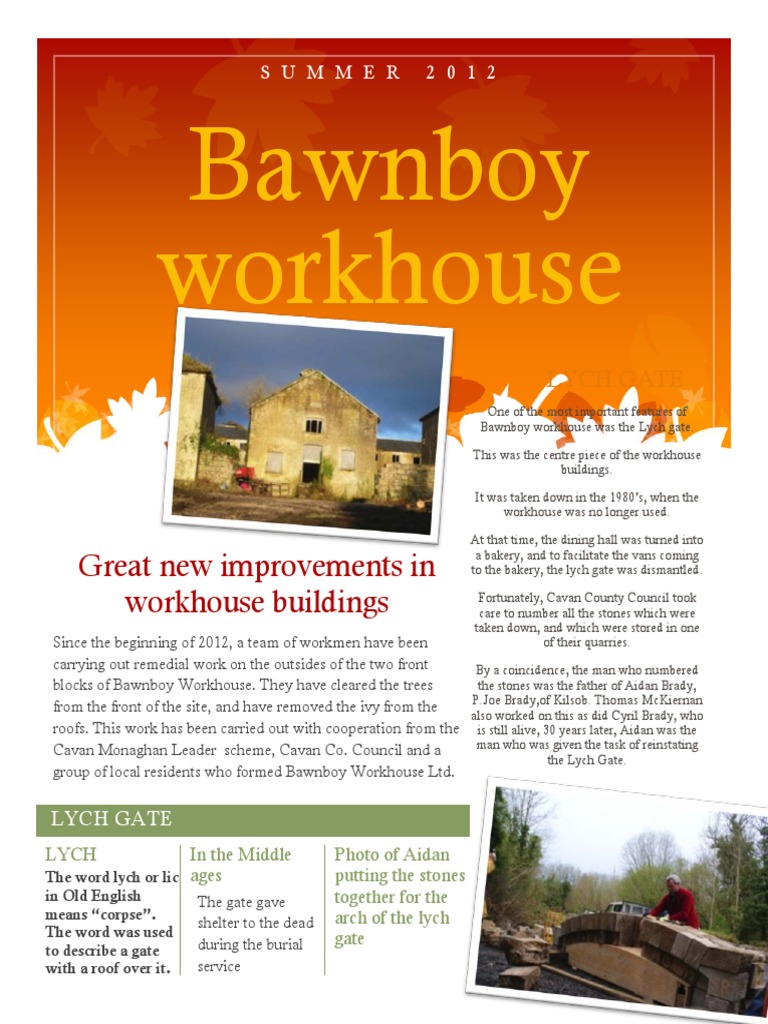 Restoration of Bawnboy Workhouse Lych Gate | PDF | Architectural ...