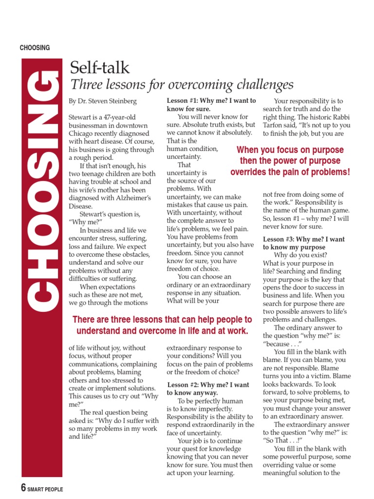 Transforming Self-Talk for Success | PDF | Psychological Concepts ...