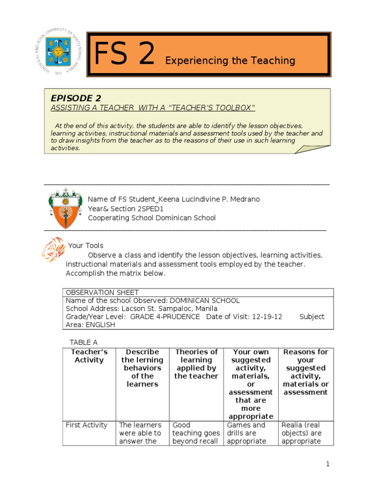 Episode 2 Template (Fs 2) | PDF | Career & Growth | Business