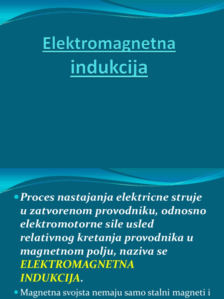 Elektromagnetna Indukcija | PDF