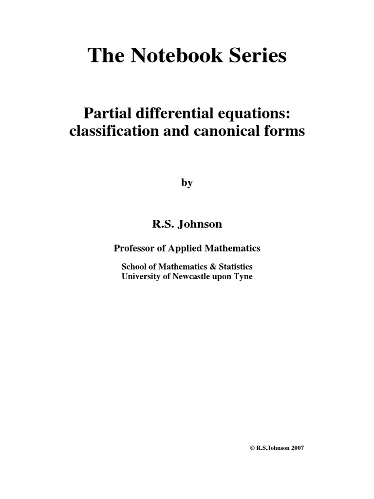 Pde Class Notebook | PDF | Partial Differential Equation | Wave Equation