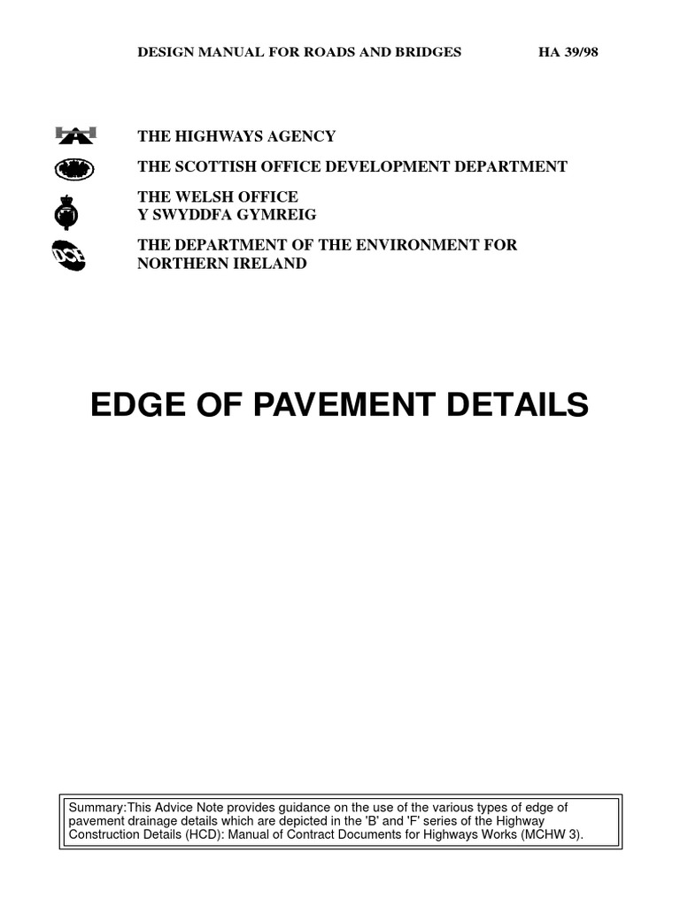 Edge of Pavement Details | PDF | Drainage | Road