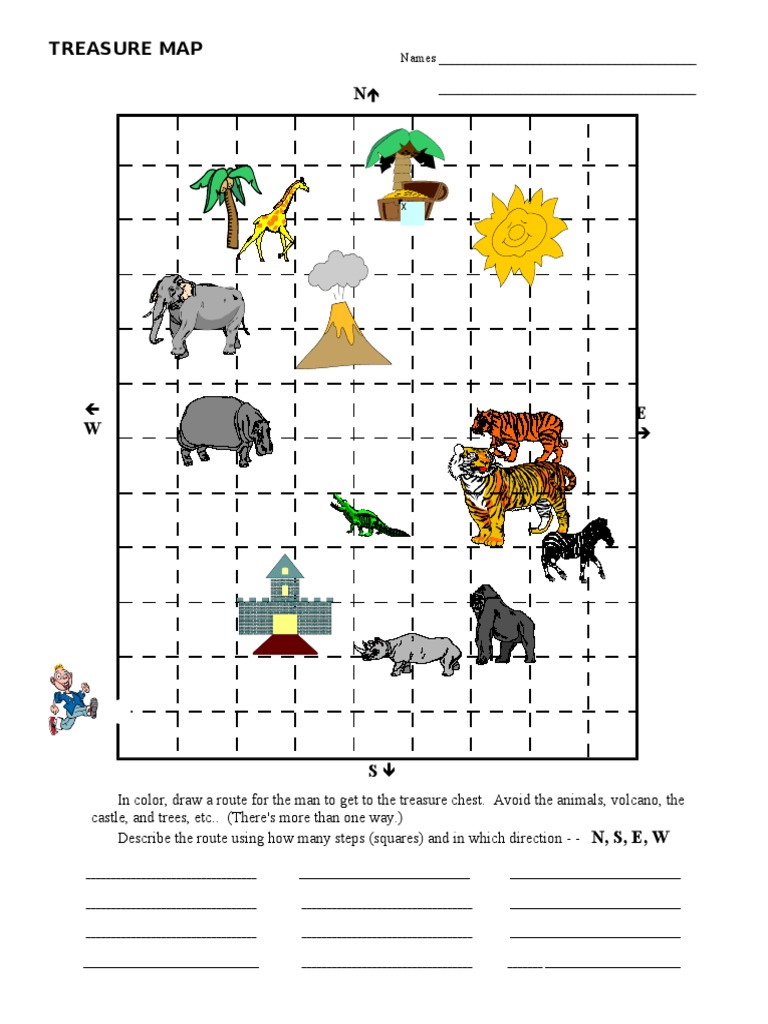 Treasure Map Route Instructions | PDF