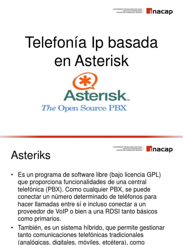 Telefonía Ip Basada en Asterisk | PDF | Telecomunicaciones | Software