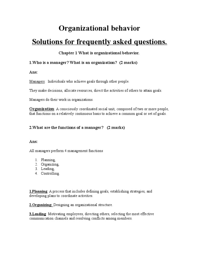 Understanding Organizational Behavior | PDF | Employment | Goal