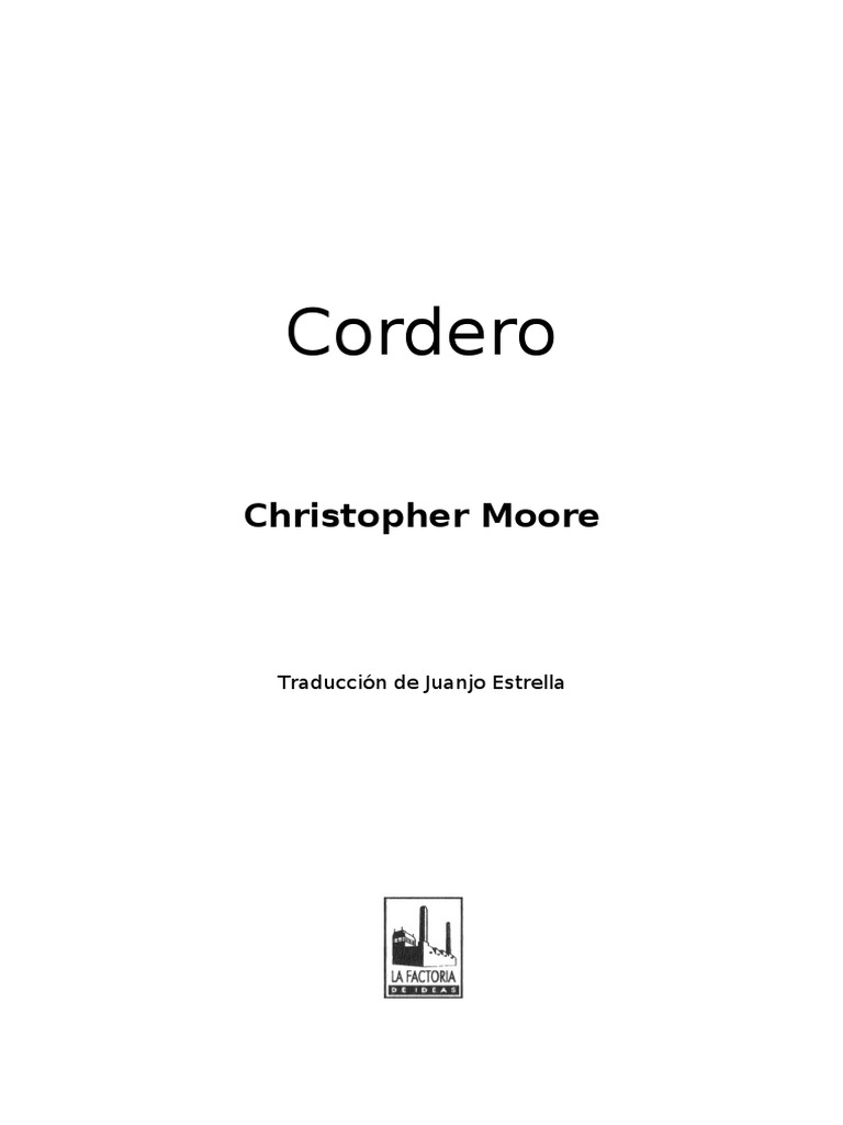 Moore, Christopher - Cordero (R1) | PDF | Lenguaje hebreo | Religión y ...