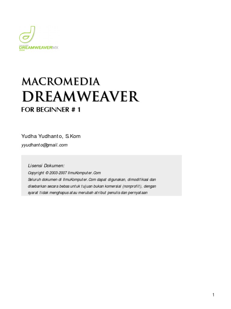 Tutorial Dreamweaver - 1 | PDF